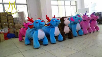 China Hansel walking electric plush toys coin operated kiddie ride on animals for sale