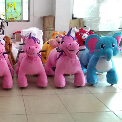 China Hansel battery power plush motorized animals horse toy wheel for indoor playground for sale