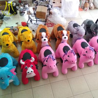 China Hansel  ride on animal kids amusement park rides animal large plush ride toy on wheels for sale