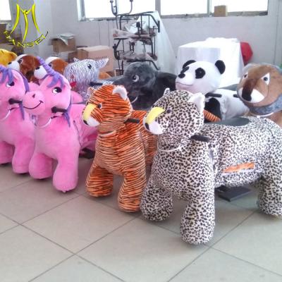 China Hansel amusement park walking battery stuffed kids electric rides on animal for sale