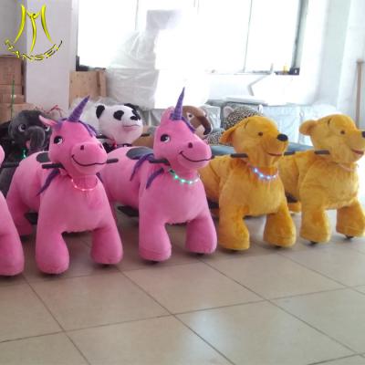 China Hansel outdoor park games plush walking Zoo animals toys for children for sale