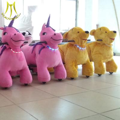 China Hansel hot selling kids moving battery operated ride on stuffed animal scooters for sale