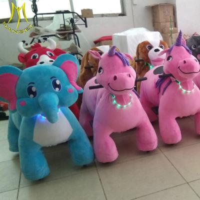 China Hansel  high quality family walking plush animal toy ride on elephant with coin operated for sale