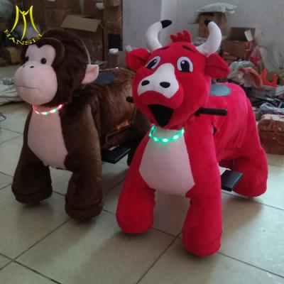 China Hansel amusement kids walking battery operated ride on plush animal for mall for sale