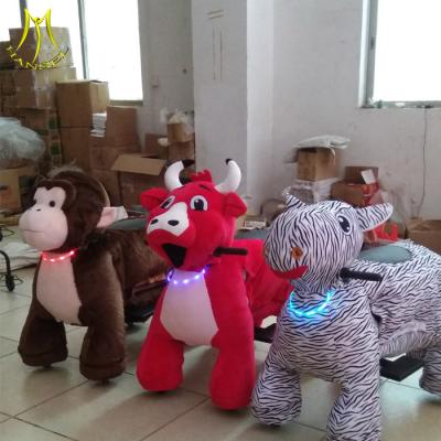 China Hansel wholesales animal motorized bicycle and coin operated ride on furry animal for sale