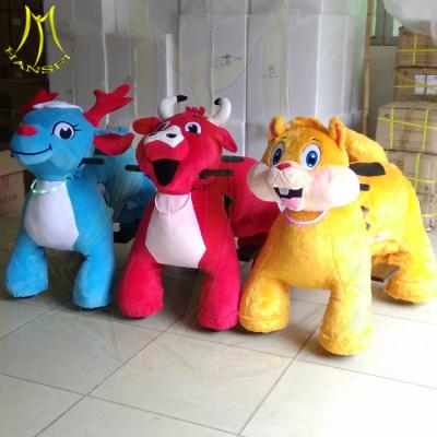 China Hansel amusement park coin operated kids indoor rides electric mountable animal for sale