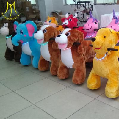 China Hansel  cheap amusement battery powered walking animal bike for adults for sale