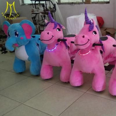 China Hansel  commercial electric stuffed animals adults can ride  riding for kids horse toy unicorn ride with non coin for sale