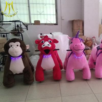 China Hansel  coin operated animal electric ride on toy plush battery powered walking animal for sale