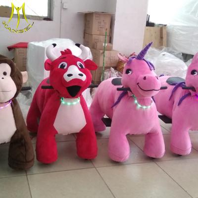 China Hansel outdoor playground stuffed animals plush mechanical animal horse ride for sale