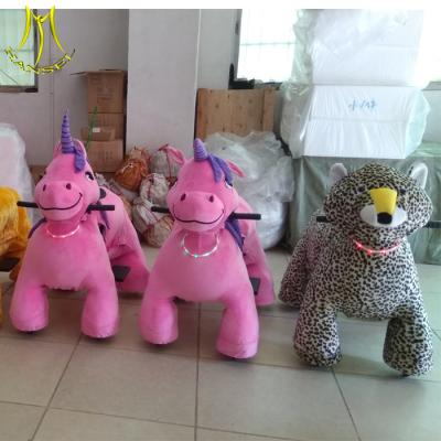 China Hansel amusement ride 4 wheel battery operated unicorn  kid bike electric scooter with battery for sale