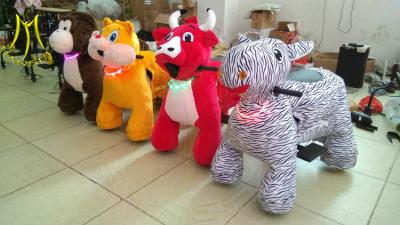 China Hansel  children walking plush coin amusement park coin operated kiddie rides for sale