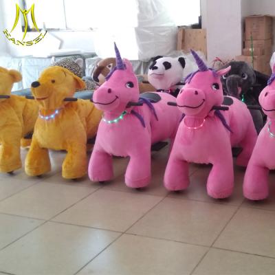 China Hansel kids electric animal car fun game stuffed animal ride electric sales for sale