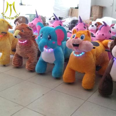 China Hansel  indoor mall plush walking horse toy unicorn motorized animal car for sale