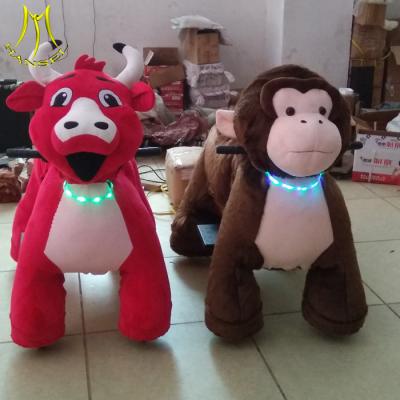 China Hansel   fast profits coin operated stuffed animal monkey plush electrical animal toy car for sale