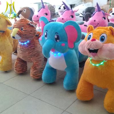 China Hansel  high quality coin operated plush motorized animal go kart ride in mall for sale