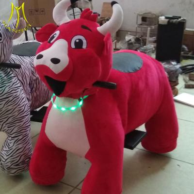 China Hansel  shopping mall coin operated battery power wheels plush ride on car for sale