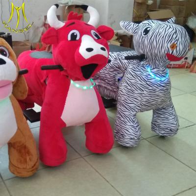 China Hansel shopping mall safe riding games zoo animals kiddie ride bull park for sale