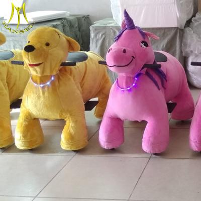 China Hansel adult ride on toys stuffed animal coin operated games kiddie ride for sale