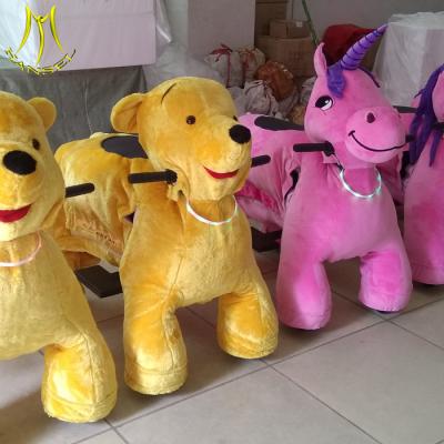 China Hansel cheap amusement rides for party motorized plush riding animals for sale
