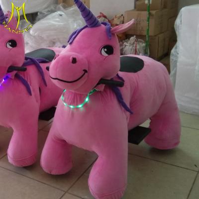 China Hansel stuffed animal motorized plush elecrtric ride on animal toy for indoor playground for sale