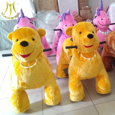 China Hansel coin operated animal car ride toy animal with led zoo animal horse for outdoor for sale
