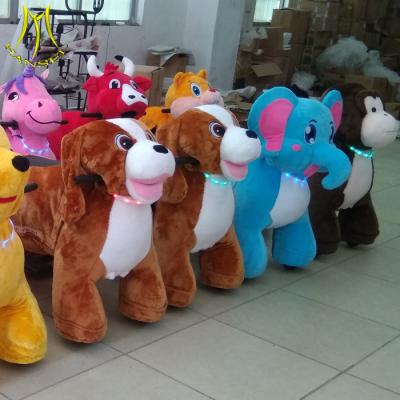 China Hansel battery motorized plush riding kiddy riders electric animal scooter for sale