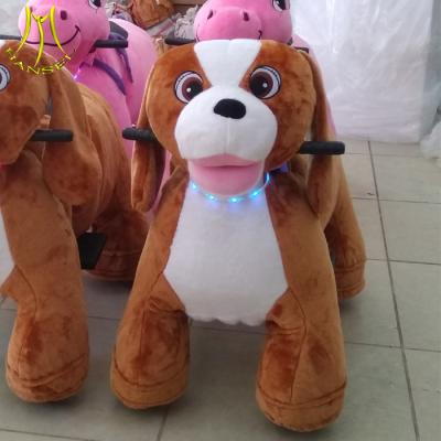 China Hansel children funfair plush battery operated plush electric ride on animals for sale