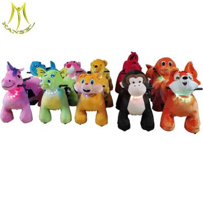 China Hansel amusement park games children funfair plush battery ride on plush animals for sale