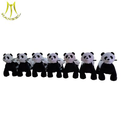 China Hansel fast profits amusement rides coin operated kiddie ride on panda toy for sale
