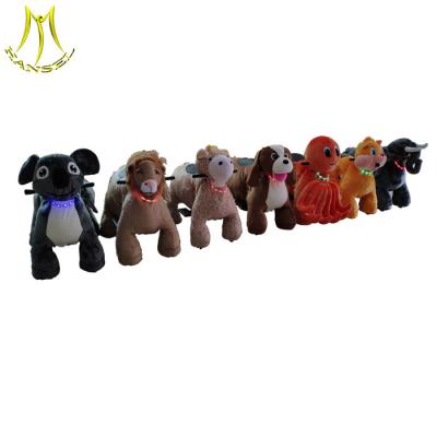 China Hansel  coin operated electric mountable plush motorized animal for shopping mall for sale
