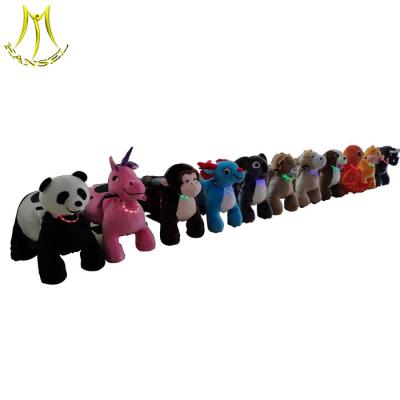 China Hansel  amusement park games electric riding panda machine used kiddie rides for sale for sale