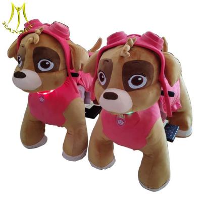 China Hansel coin operated animal ride large plush ride toy on wheels for sale