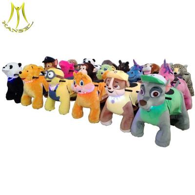 China Hansel shopping mall child coin operated walking ride on animal toy paw patrol for sales for sale