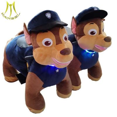 China Hansel shopping mall coin operated electric kids battery power paw patrol ride on animals for sale