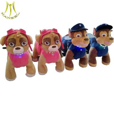 China Hansel  popular walking animal rides for shopping mall non coin motorized plush riding animal for kids for sale