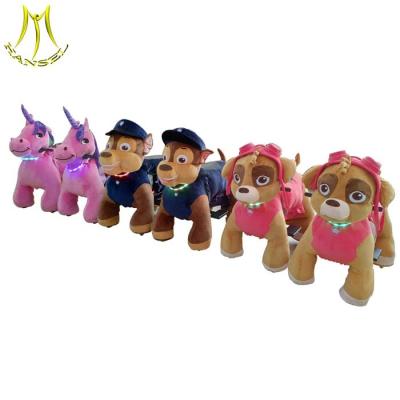 China Hansel battery plush ride on animal coin operated animal ride amusement fox ride for sale