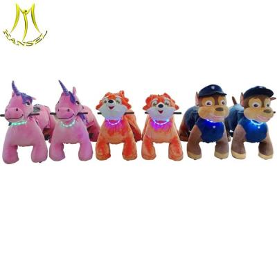 China Hansel  commercial moving battery powe animal ride for mall amusement park zippy motorcycle rides happy ride on unicorn for sale