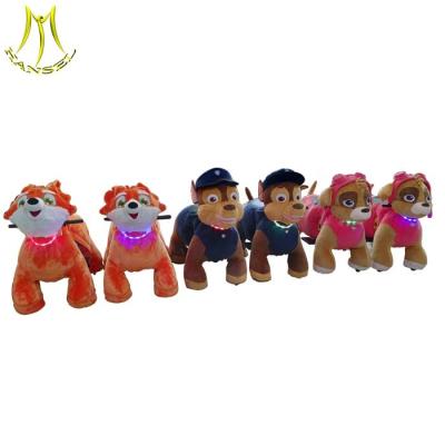 China Hansel  battery plush ride on animal electric wheel unicorn riding animal for kids for sale