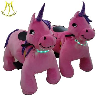 China Hansel shopping mall popular children walking stuffed animals coin operated animal rides for sale