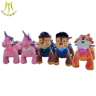 China Hansel commercial walking animal ride on animal toy coin operated paw patrol ride for sale
