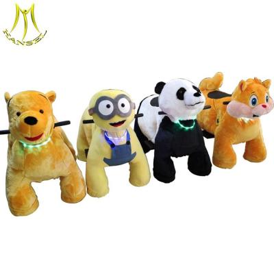 China Hansel plush toys stuffed animals on wheels unicorn motorized plush animal for sale