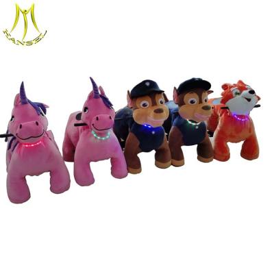 China Hansel amusement park unicorn coin operated walking animal rides for sale