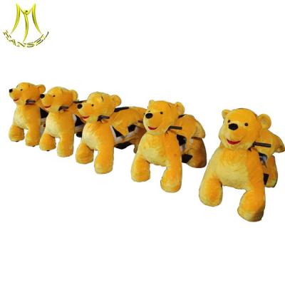 China Hansel plush walking ride on car kids electric animal 2v ride on amusement park for sale