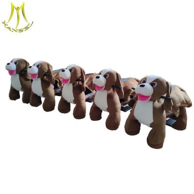 China Hansel coin operated amusement animal ride on for kids  plush motorized animals electric for sale