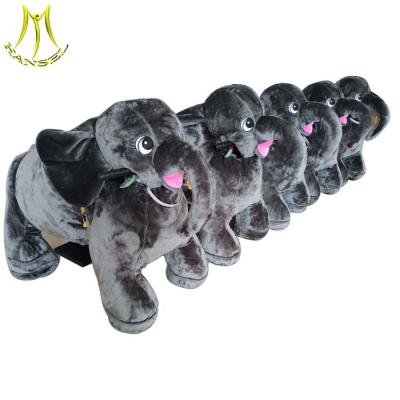 China Hansel  amusement park electronic plush riding stuffed elephant for children for sale