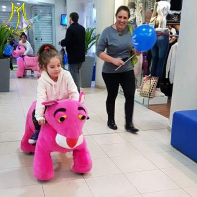 China Hansel walking coin operated ride stuffed ride on furry animal for sale