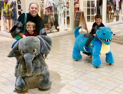 China Hansel hot selling walking plush battery electric animal carts for kids for sale