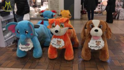 China Hansel kids family entertainment plush electric coin operated happy rides for sale