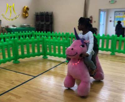 China Hansel CE certificate electric kids walking motorized plush riding animals in mall for sale